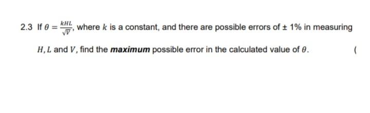 Solved KHL 2.3 If 0 =* where k is a constant, and there are | Chegg.com