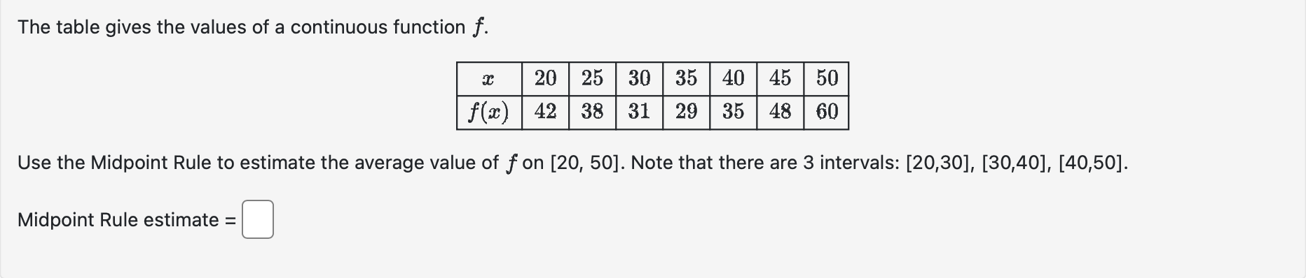 Solved The table gives the values of a continuous function | Chegg.com
