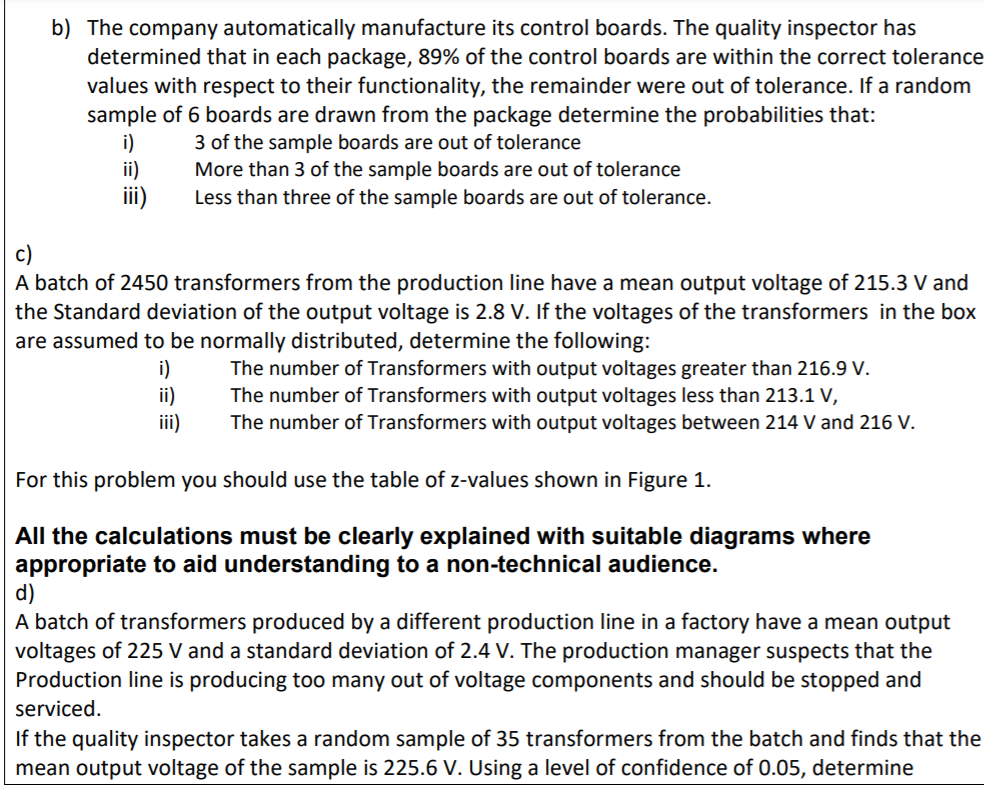 Solved b) The company automatically manufacture its control | Chegg.com