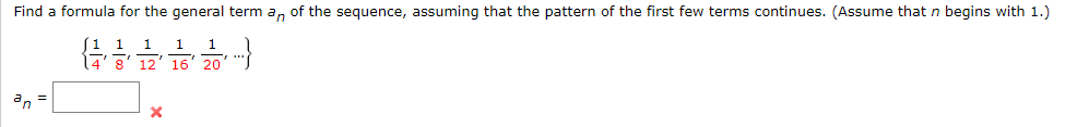Solved Find a formula for the general term an of the | Chegg.com