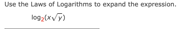 Solved Use the Laws of Logarithms to expand the | Chegg.com