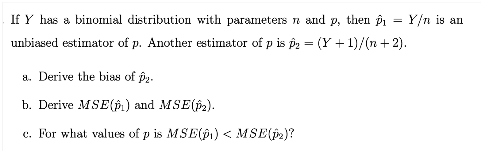 Solved If Y has a binomial distribution with parameters n | Chegg.com