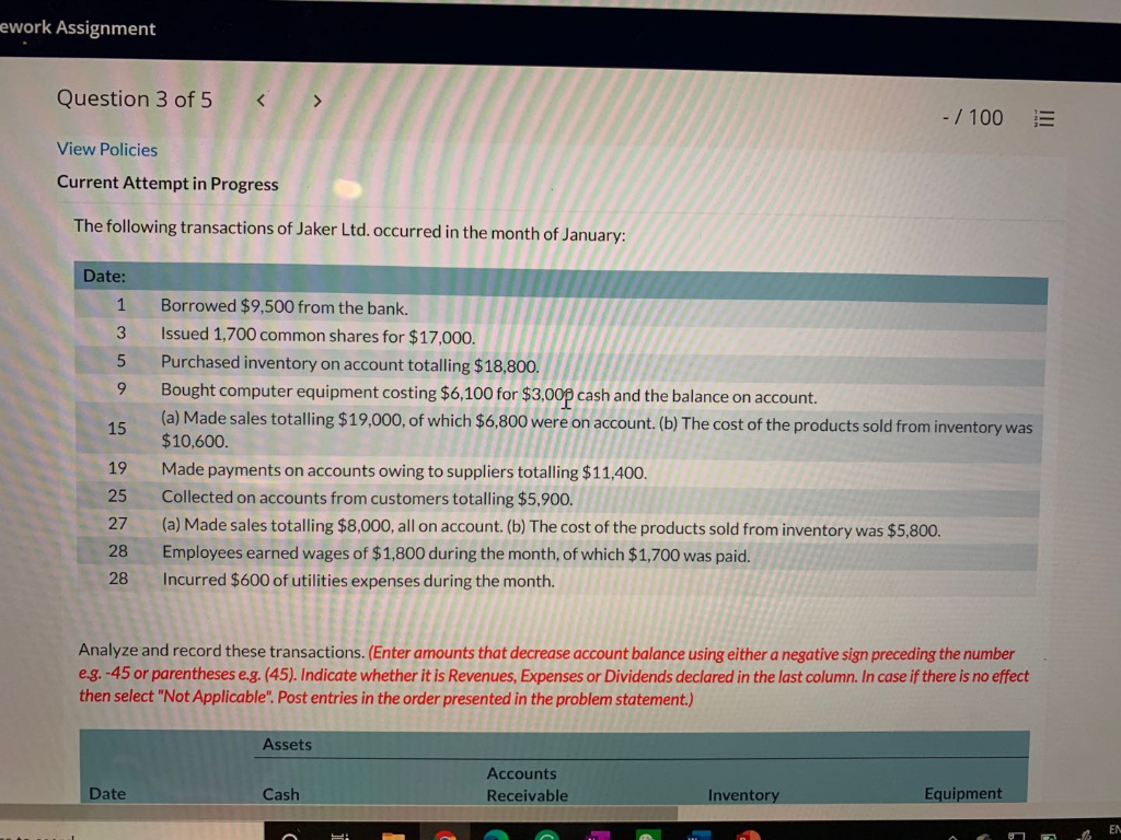 Solved mework Assignment Question 3 of 5