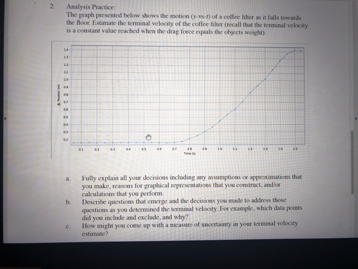 Solved 2. Analysis Practice The graph presented below shows | Chegg.com