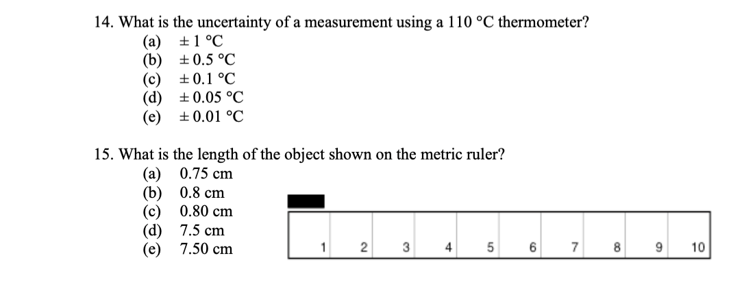 Solved What is the length of the object shown on the metric | Chegg.com