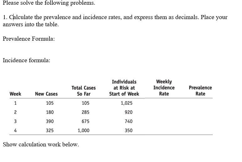 Solved Please solve the following problems. 1. Calculate the | Chegg.com