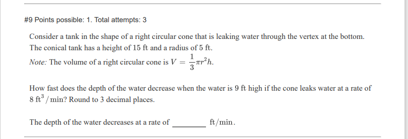 Solved #9 Points possible: 1 . Total attempts: 3 Consider a | Chegg.com Solved #9 Points possible: 1 . Total attempts: 3 Consider a | Chegg.com