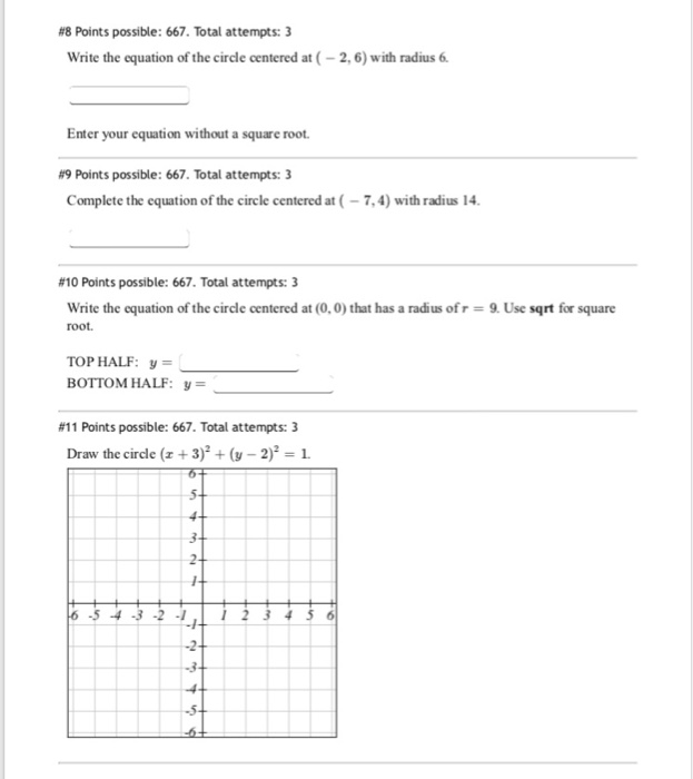 Solved #1 Points possible: 667, Total attempts: 3 Write the | Chegg.com
