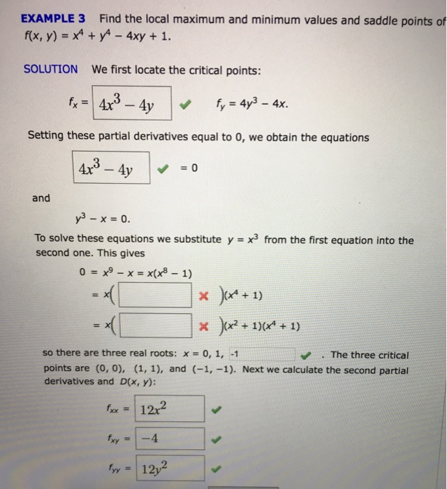 Solved EXAMPLE 3 Find the local maximum and minimum values | Chegg.com