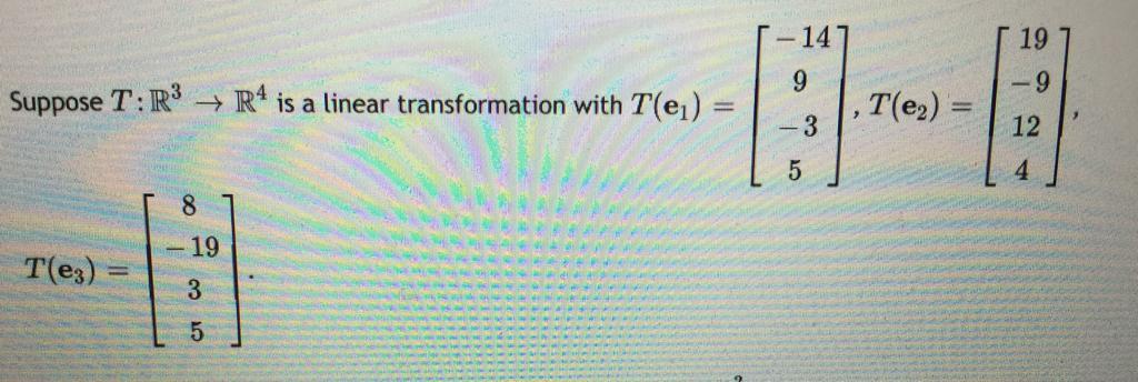 Solved find the general formula for image of an arbitrary | Chegg.com