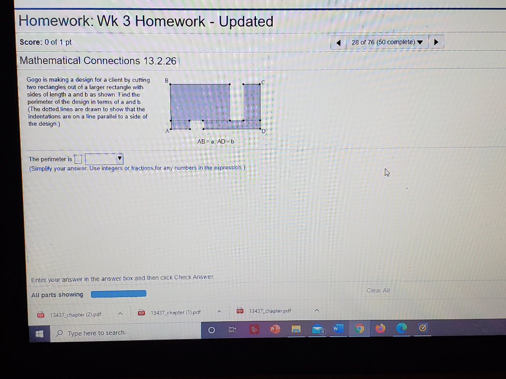 Solved Homework: Wk 3 Homework - Updated Score: 0 of 1 pt 28 | Chegg.com