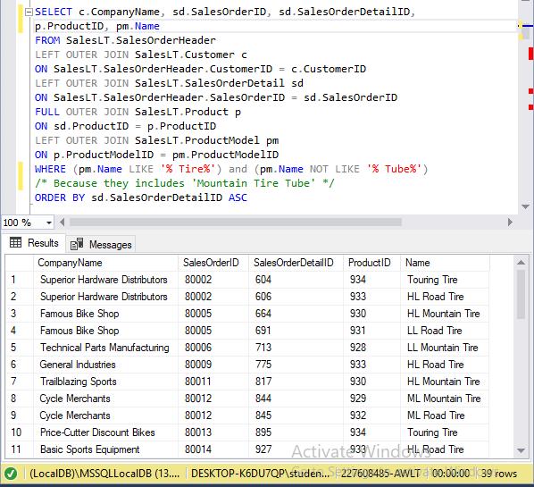 Solved 2 SalesLT.SalesOrderDetail Columns Sales OrderID (PK, | Chegg.com