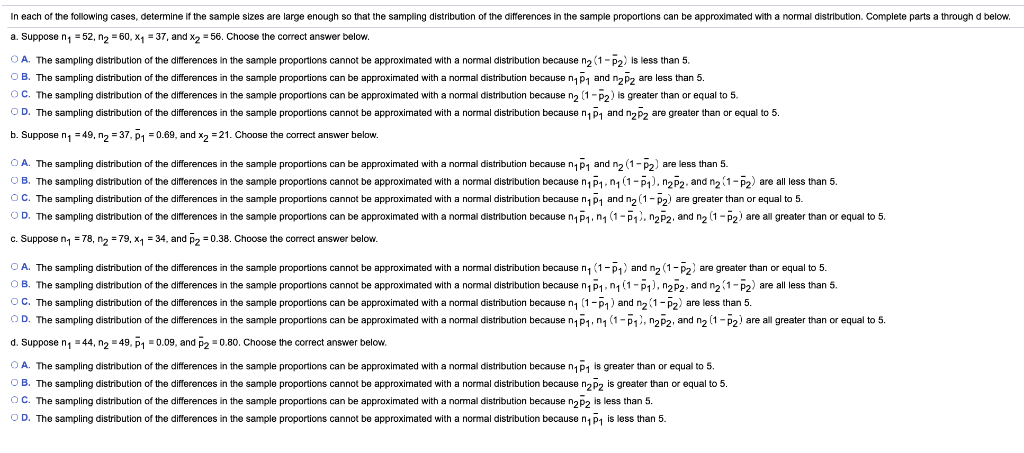 Solved In each of the following cases, determine if the | Chegg.com