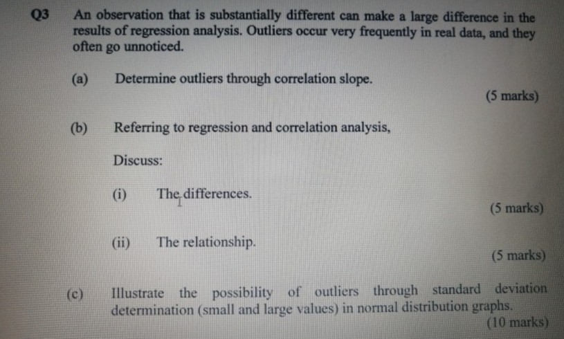 An observation that is substantially different can | Chegg.com