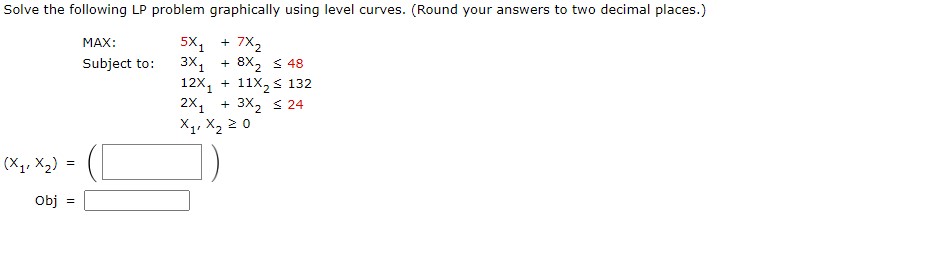 Solved Solve the following LP problem graphically using | Chegg.com