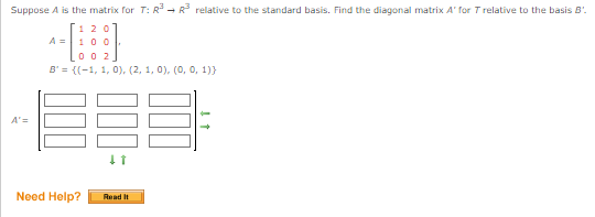 Solved 1)Suppose A is the matrix forT: R3 → R3relative to | Chegg.com