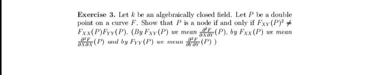 Solved Exercise 3. Let k be an algebraically closed field. | Chegg.com