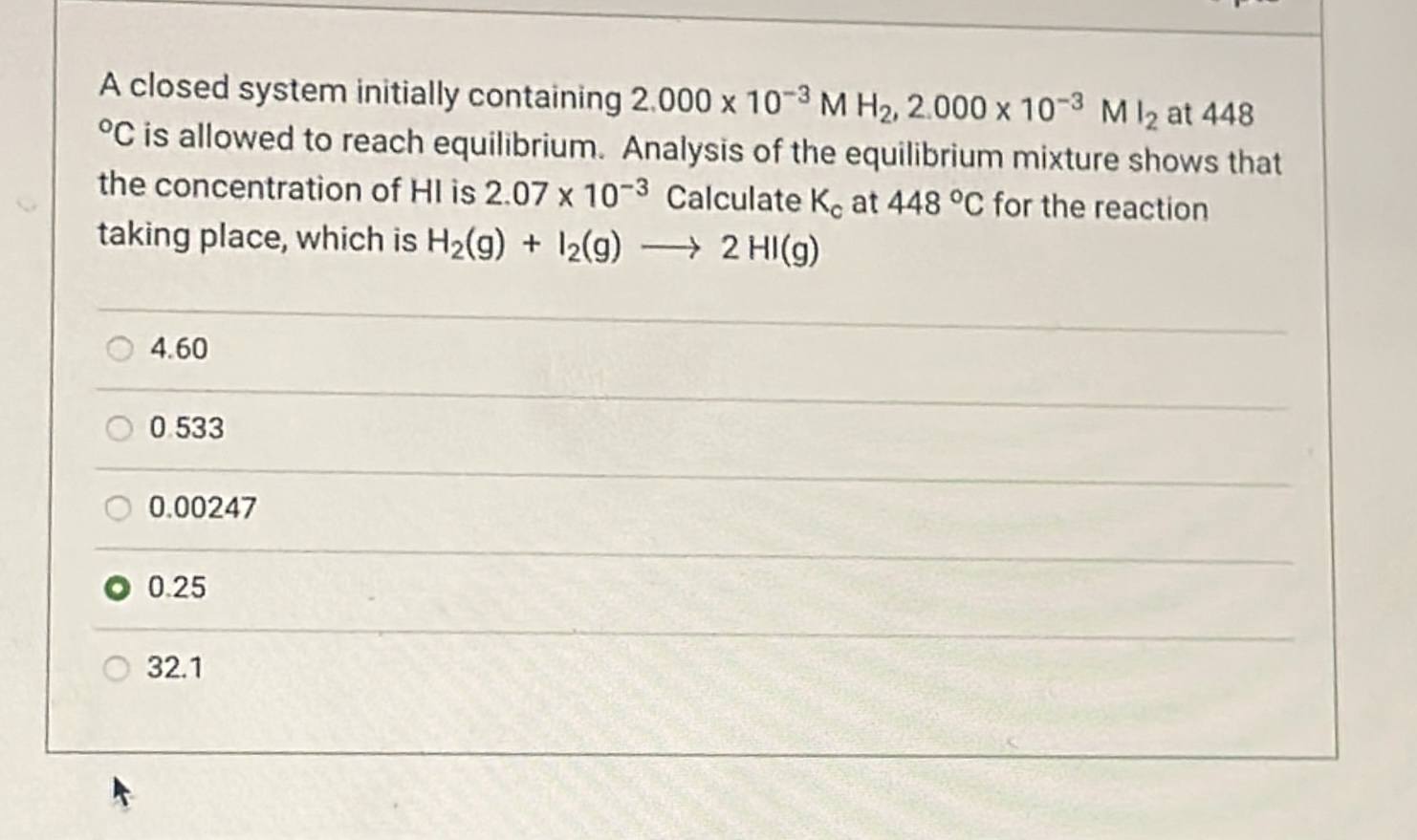Solved A closed system initially containing | Chegg.com