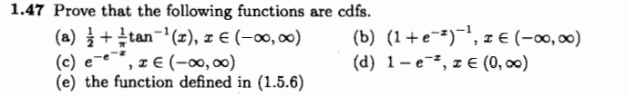 Solved 47 Prove that the following functions are cdfs. (a) | Chegg.com