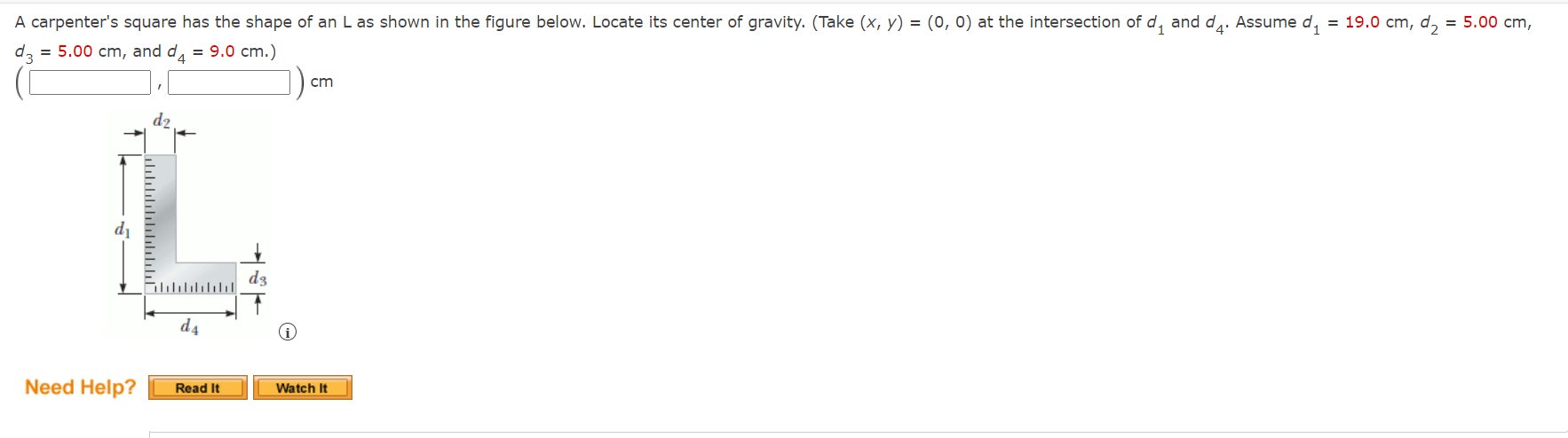 Solved d3=5.00cm, ﻿and d4=9.0cm.)(,)cmNeed Help? | Chegg.com