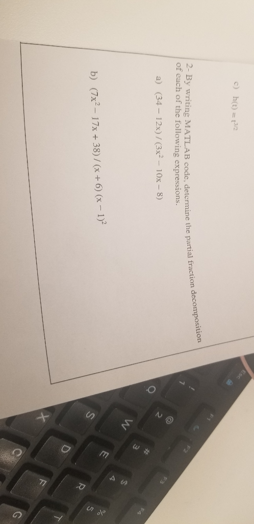 Solved ESC c) hít) = 2 2- By writing MATLAB code, determine | Chegg.com