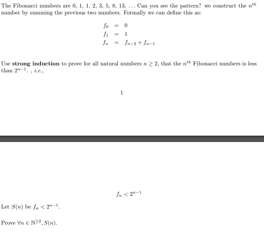 Solved The Fibonacci numbers are 0,1,1,2,3,5,8,13,… Can you | Chegg.com