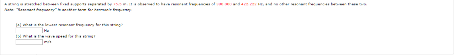 Solved A string is stretched between fixed supports | Chegg.com