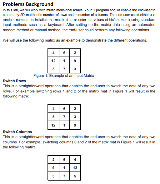 Solved Problems Background In this lab, we will work with | Chegg.com