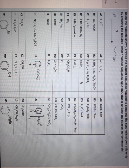 Solved Using the reagents shown, provide the reagent | Chegg.com