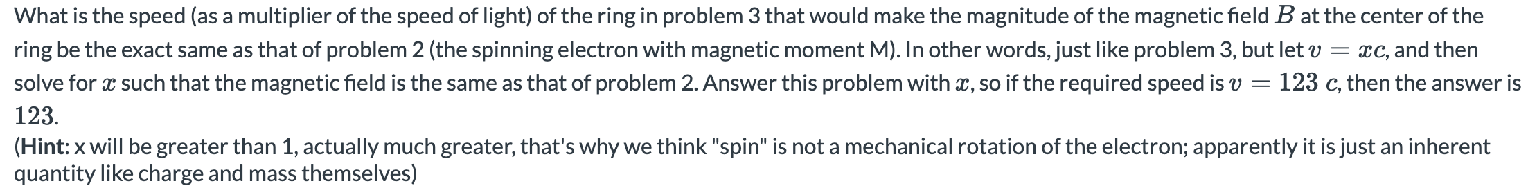 Solved What is the speed (as a multiplier of the speed of | Chegg.com
