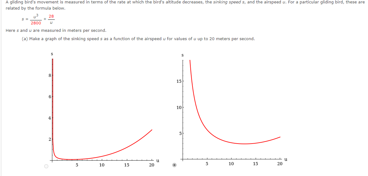 Solved A gliding bird's movement is measured in terms of the | Chegg.com