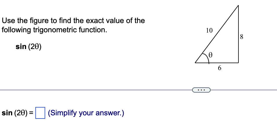 Solved Use the figure to find the exact value of the | Chegg.com