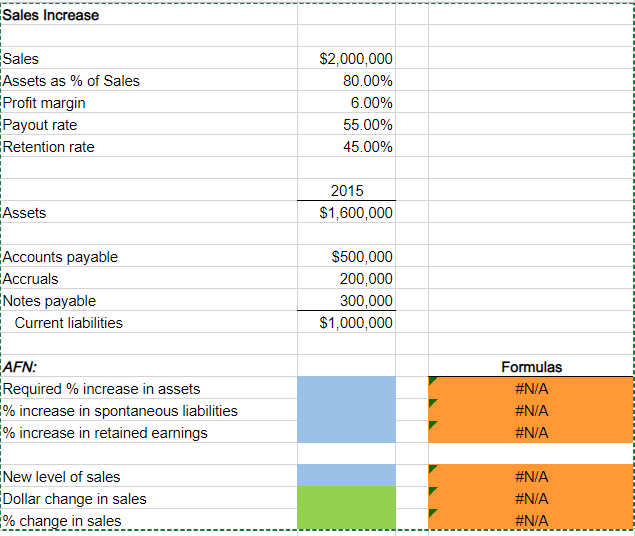Solved Excel Online Structured Activity: Sales Increase | Chegg.com