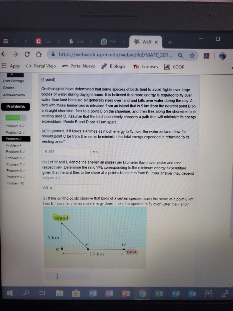Solved ← → С https://webwork.uprm.edu/webwork2/MATE.302 a ☆ | Chegg.com