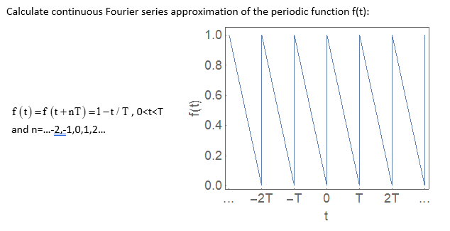 Solved Calculate continuous Fourier series approximation of | Chegg.com