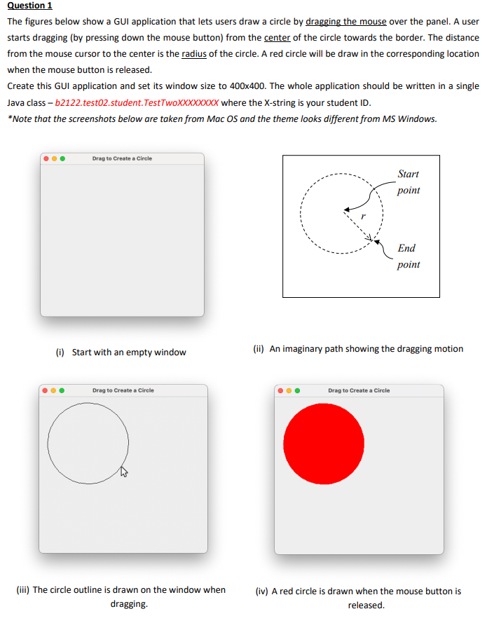 Solved Question 1 The figures below show a GUI application | Chegg.com