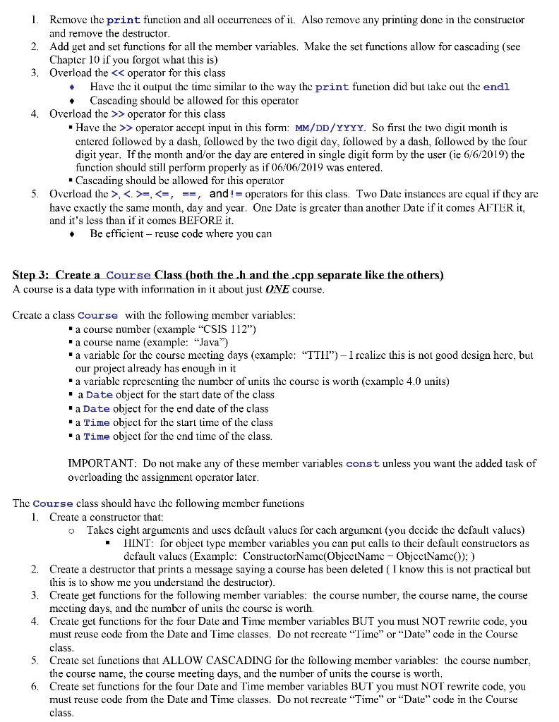 Solved Step 1: Modify the Time Class Take the Time class | Chegg.com