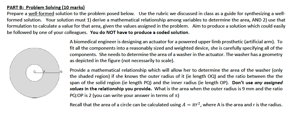 Solved PART B: Problem Solving (10 marks Prepare a | Chegg.com