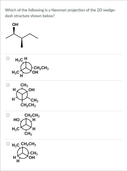 Solved Which of the following is a Newman projection of the | Chegg.com