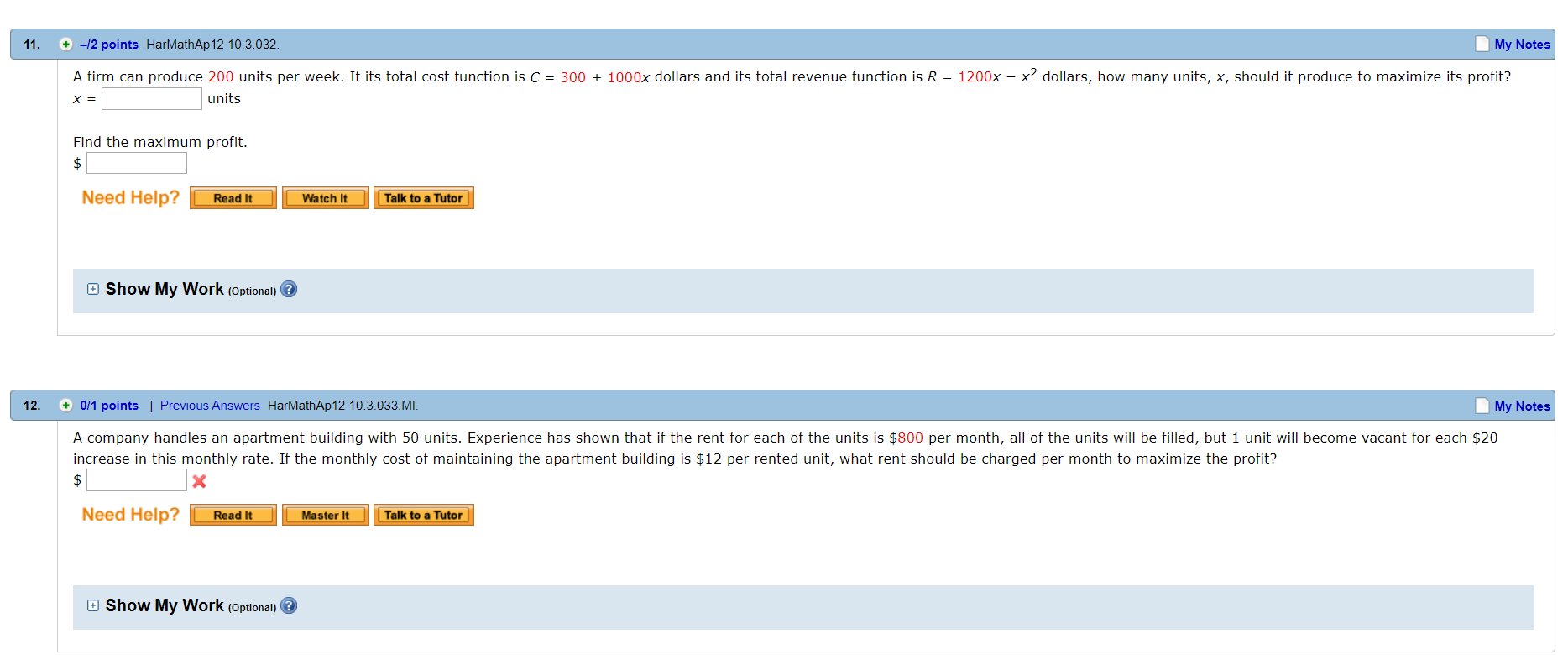 Solved 9. + -12 points HarMathAp 12 10.3.029. My Note A | Chegg.com Solved 9. + -12 points HarMathAp 12 10.3.029. My Note A | Chegg.com