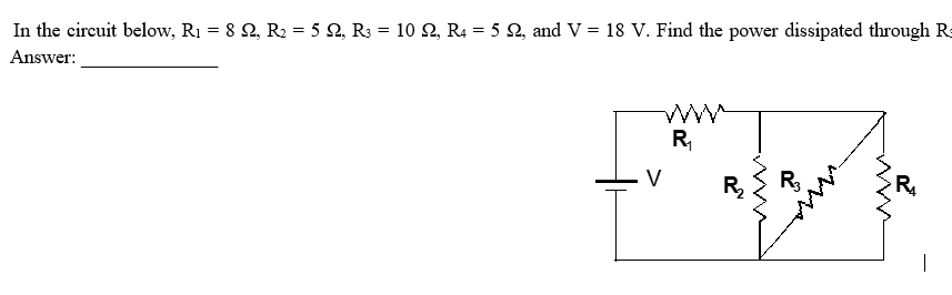 Solved In the circuit below, R1=8Ω,R2=5Ω,R3=10Ω,R4=5Ω, and | Chegg.com