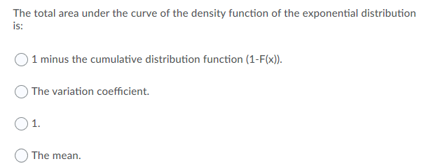 Solved The total area under the curve of the density | Chegg.com