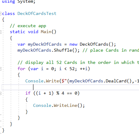 C#- Five Card Poker Hand Modify the | Chegg.com