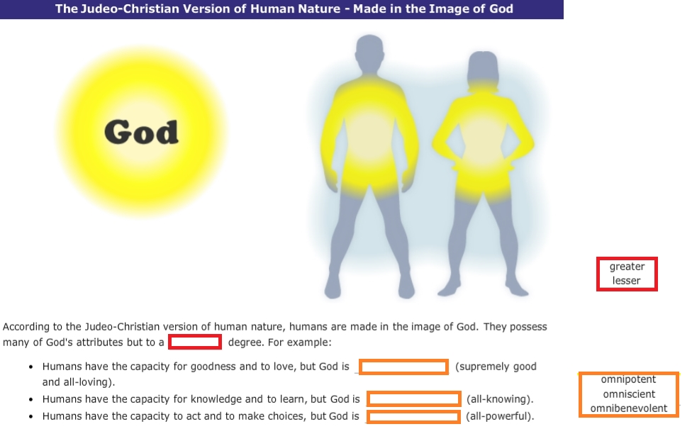 Solved The Judeo-Christian Version of Human Nature - Made in | Chegg.com