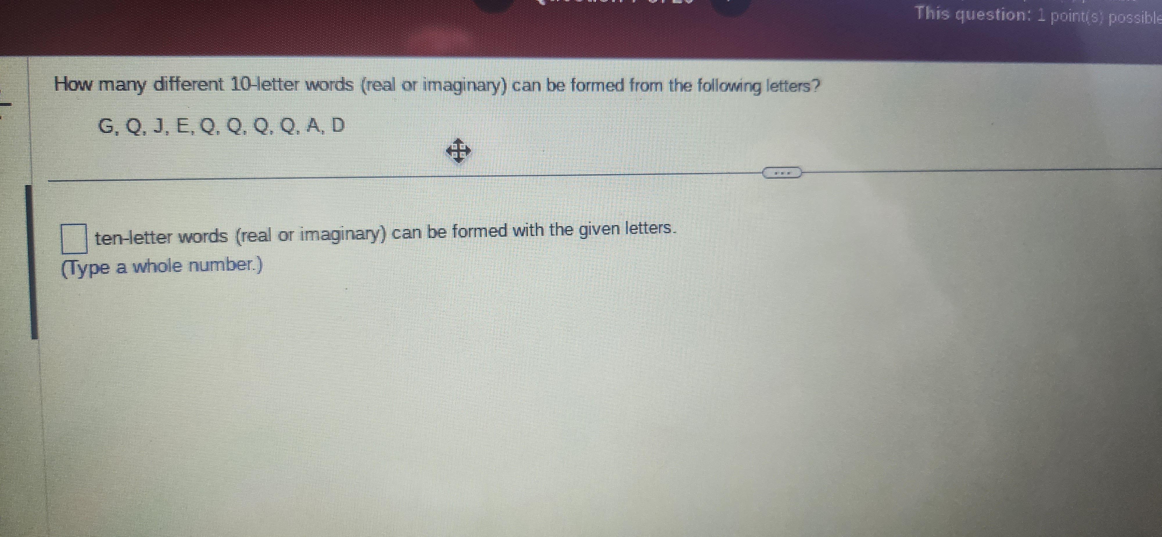 Solved How many different 10 -letter words (real or | Chegg.com