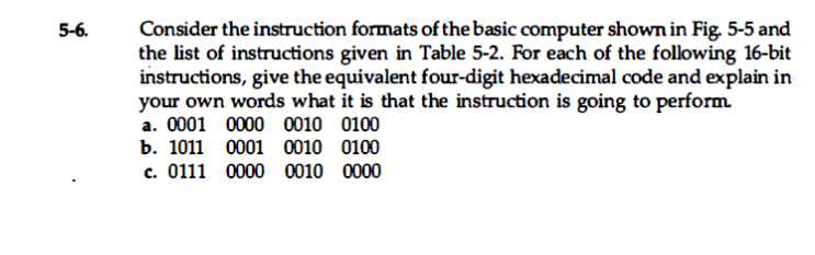 Solved Consider The Instruction Formats Of The Basic 