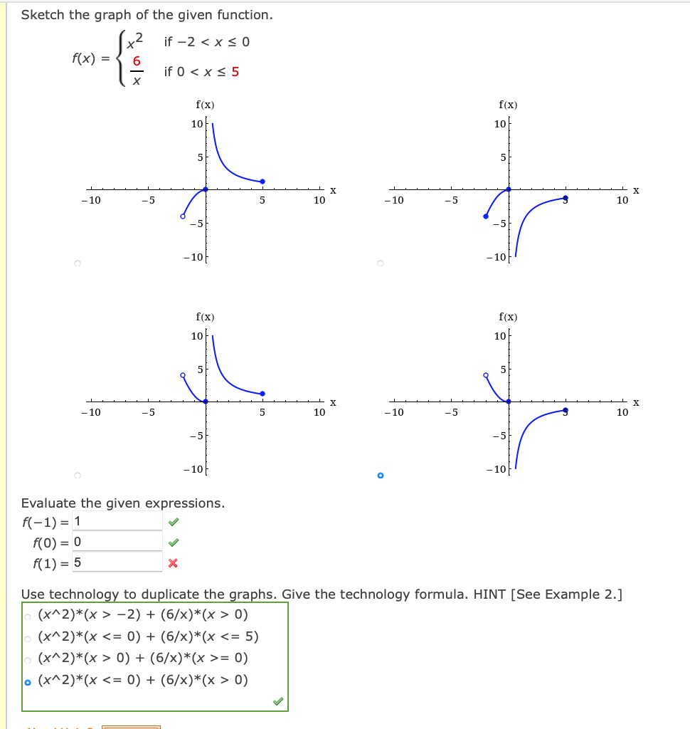 Solved Sketch the graph of the given function. f(x)={x2x6 if | Chegg.com