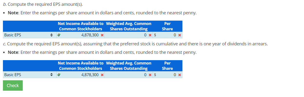 Solved Computing EPS: Simple Capital Structure At the end of | Chegg.com
