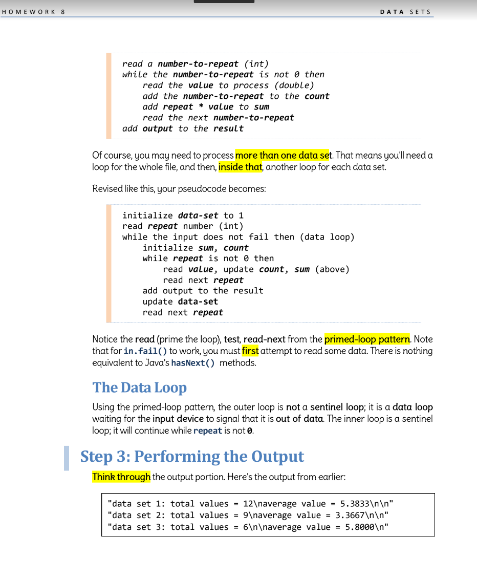 Solved Data Sets Y our homework problem for this chapter | Chegg.com