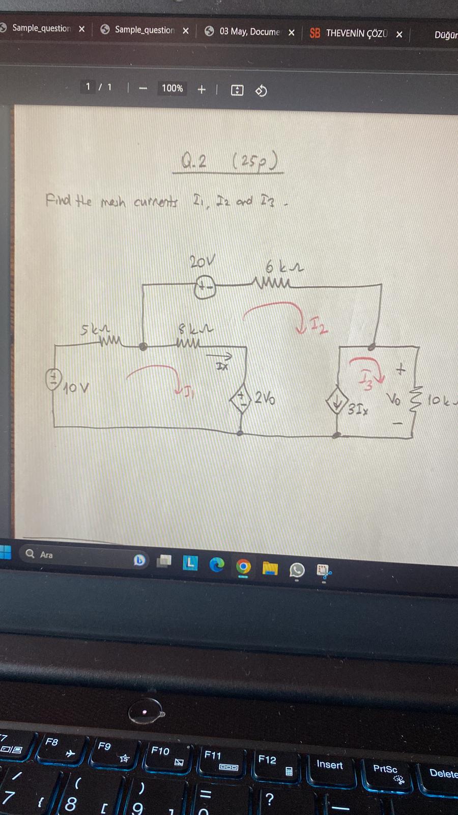 Solved Find the mesh currents I1,I2 and I3. | Chegg.com